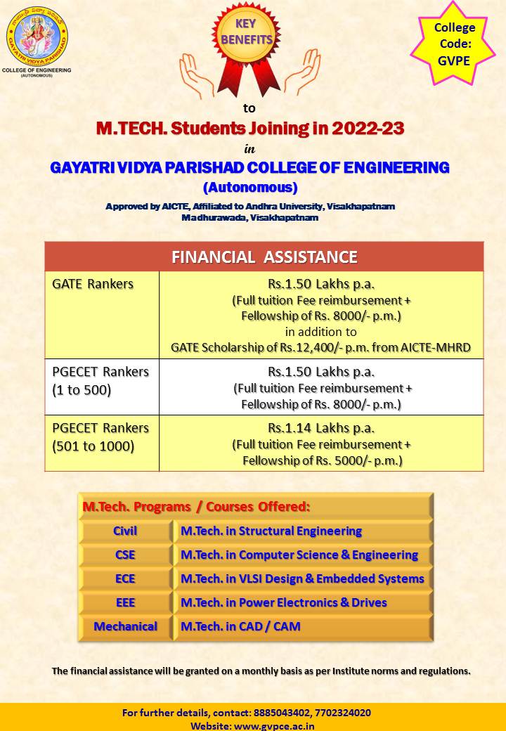 Welcome to Gayatri Vidya Parishad College of Engineering (Autonomous)