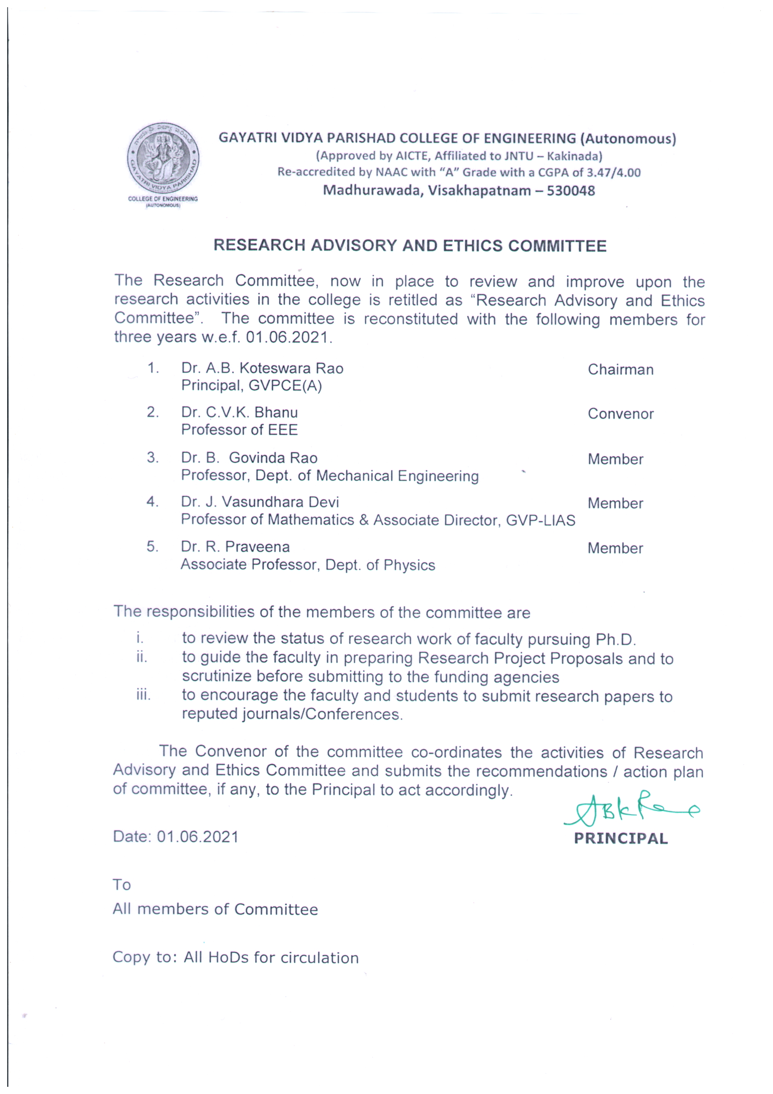 Welcome to Gayatri Vidya Parishad College of Engineering (Autonomous)